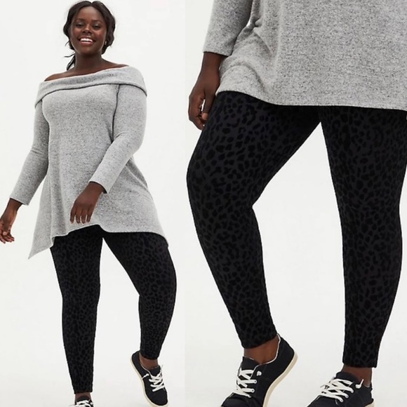 torrid | Pants & Jumpsuits | New Torrid Flocked Leopard Print Pixie ...